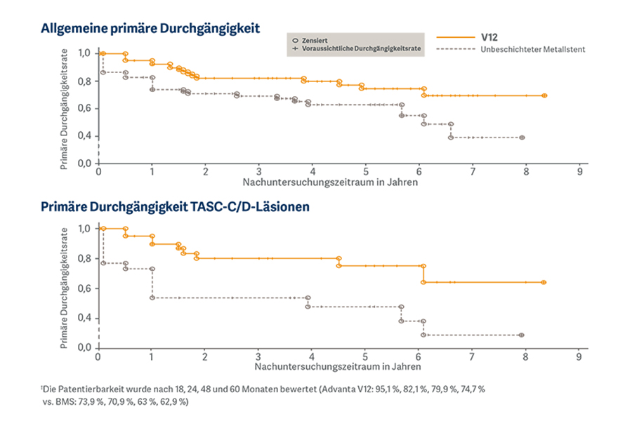 Advanta V12 ballonexpandierbarer gecoverter Stents