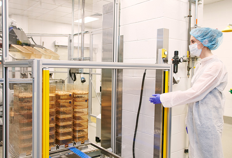 Robotic Cage Handling System for Tunnel Washers - Getinge