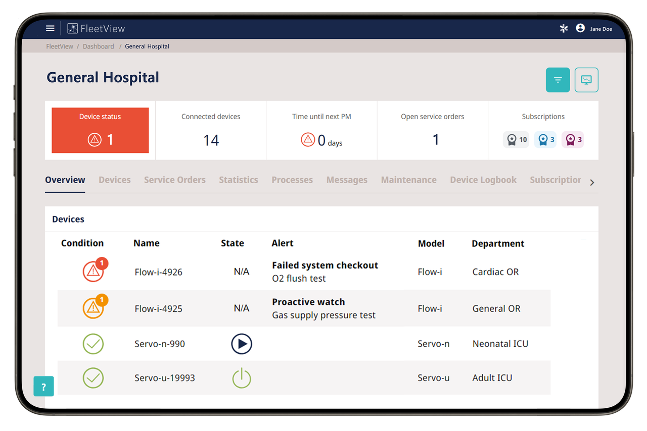 Services connectés Getinge - Getinge
